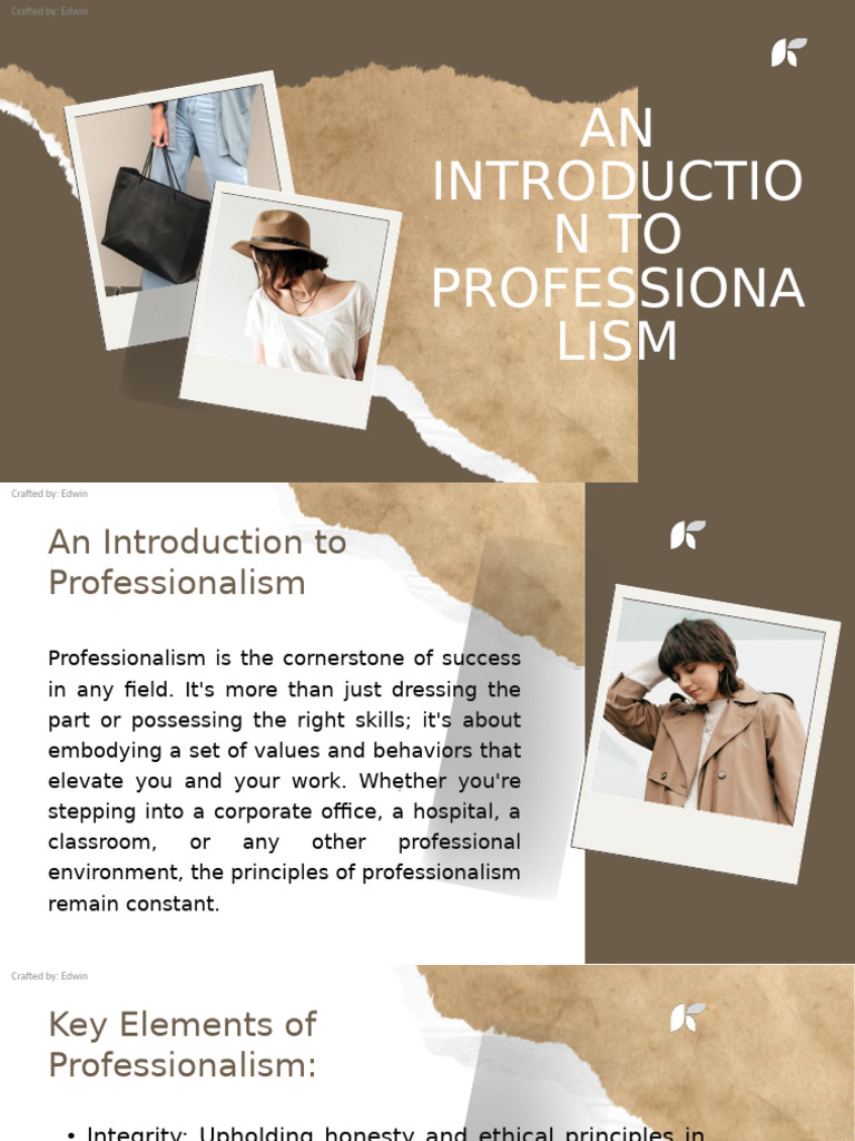 Unit 1 Introduction To Professionalism | PDF