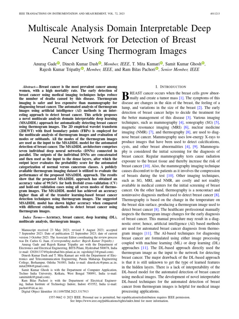 Multiscale Analysis Domain Interpretable Deep Neural Network For ...