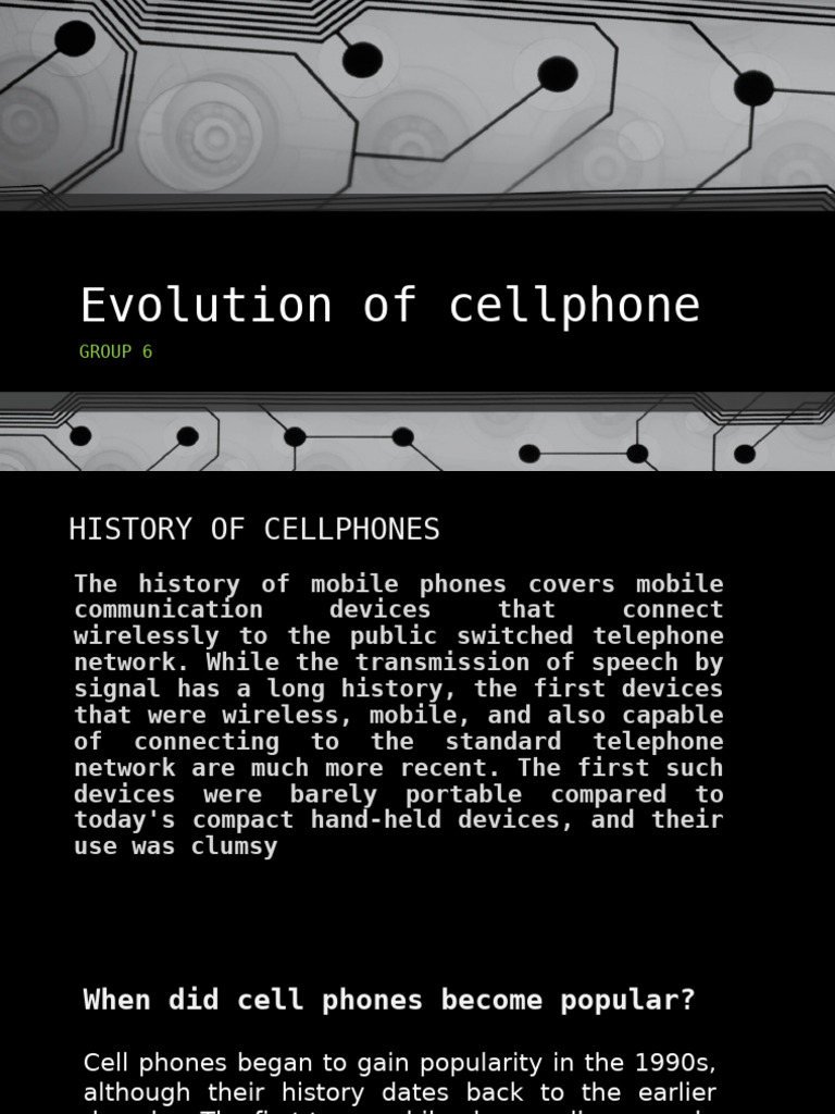 Evolution of Cellphone | PDF