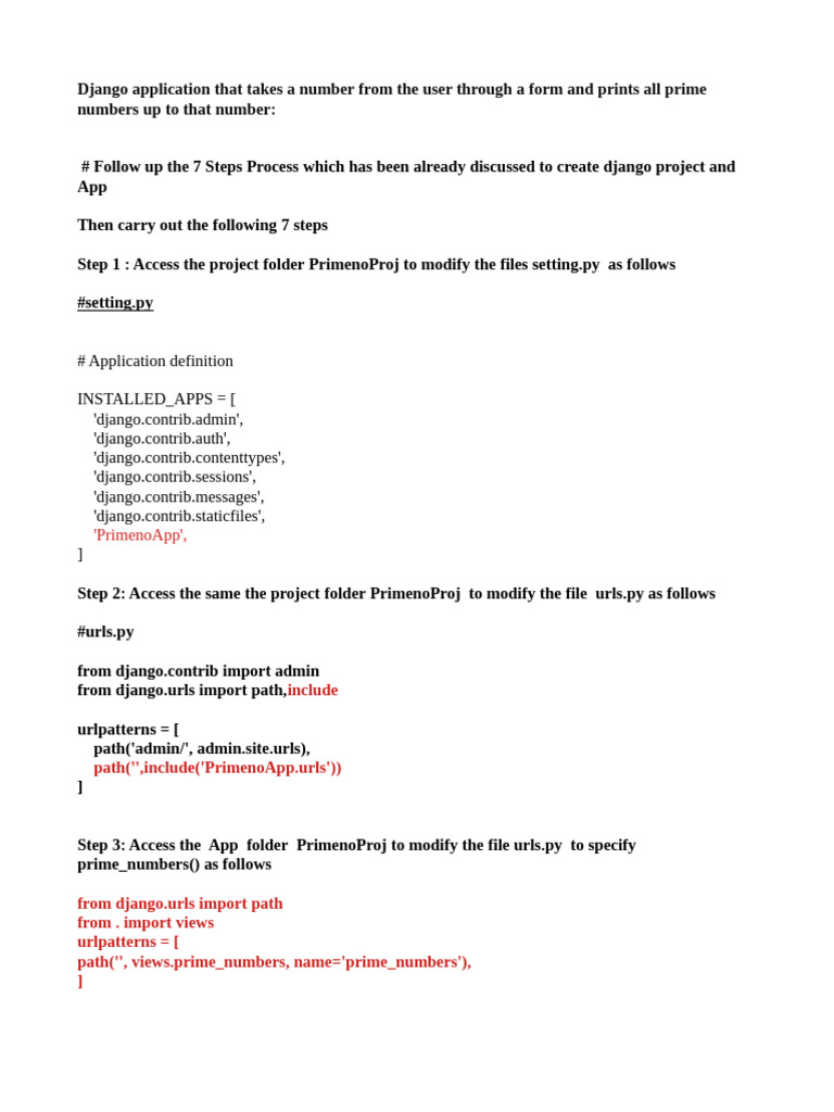 Django APP for prime numbers | PDF