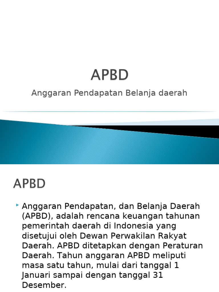 Materi Anggaran Pendapatan Belanja Daerah (APBD) | PDF