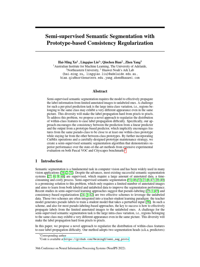 Semi-Supervised Semantic Segmentation With Protot | PDF