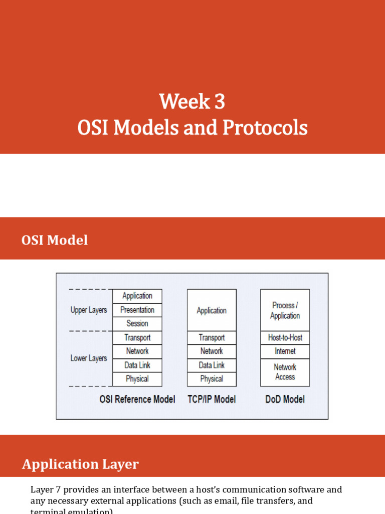 Week 3 OSI Models and Protocols - PPT | PDF | Computer Network ...