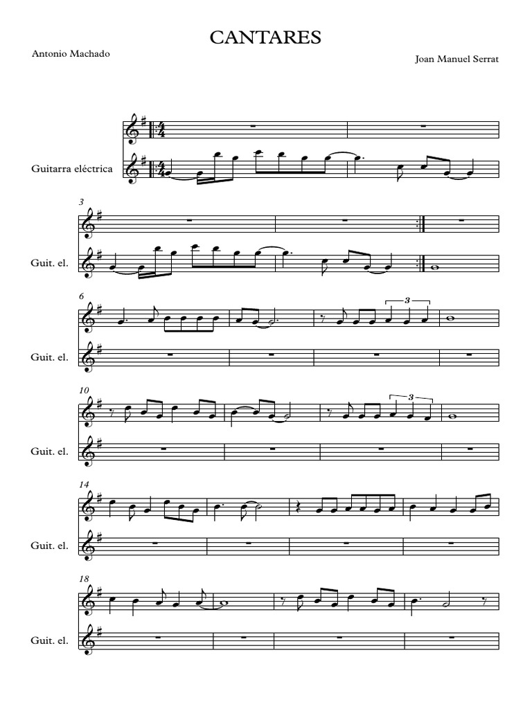 CANTARES - Partitura Completa | PDF