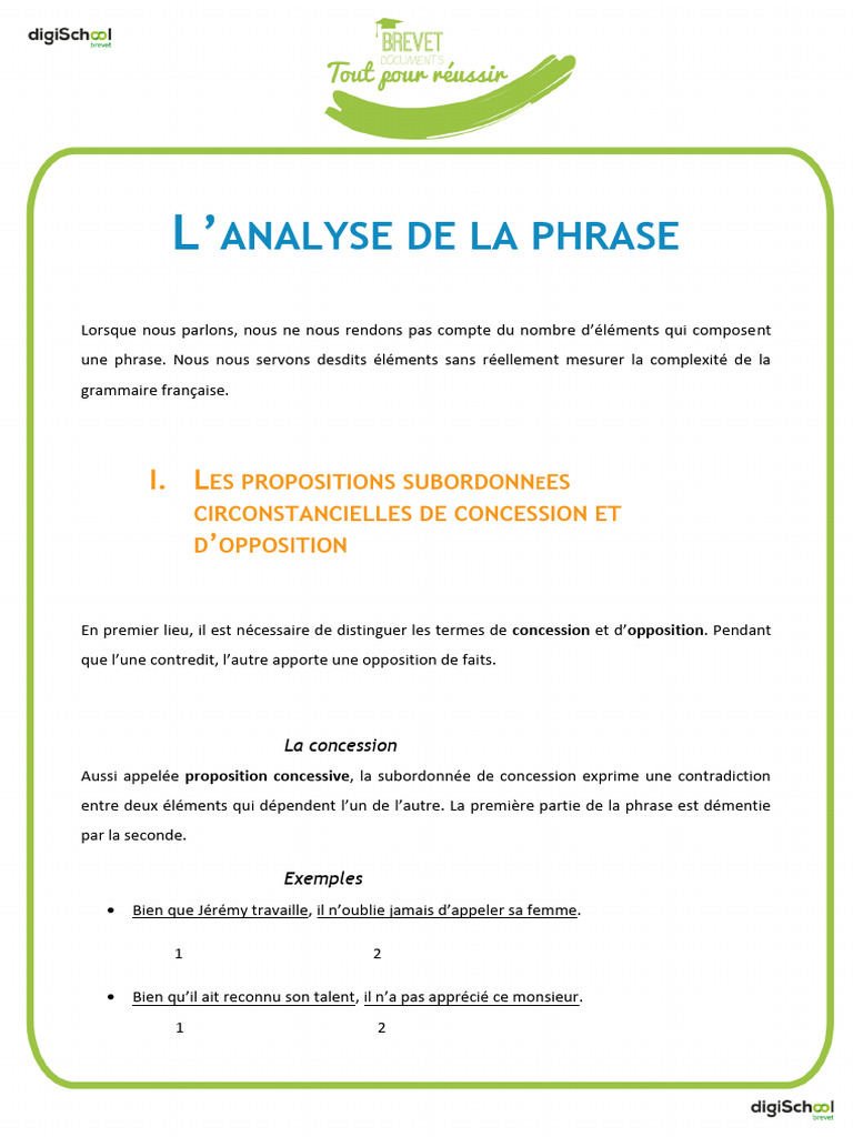 01 L-Analyse-De-La-Phrase | PDF