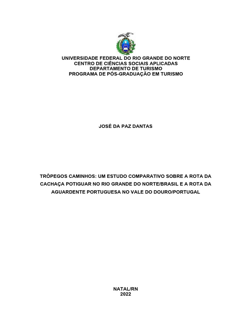 Rota da Cachaça e Aguardente: Estudo Comparativo | PDF | Turismo ...