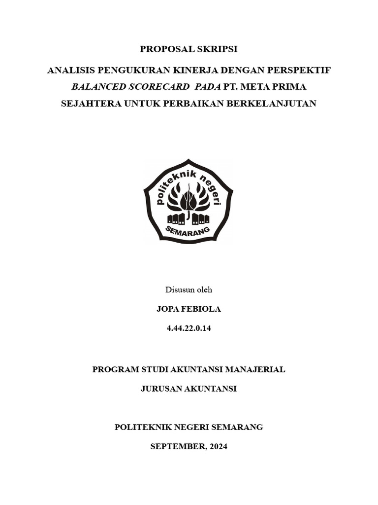 Proposal Skripsi Metopen Pendahualuan | PDF