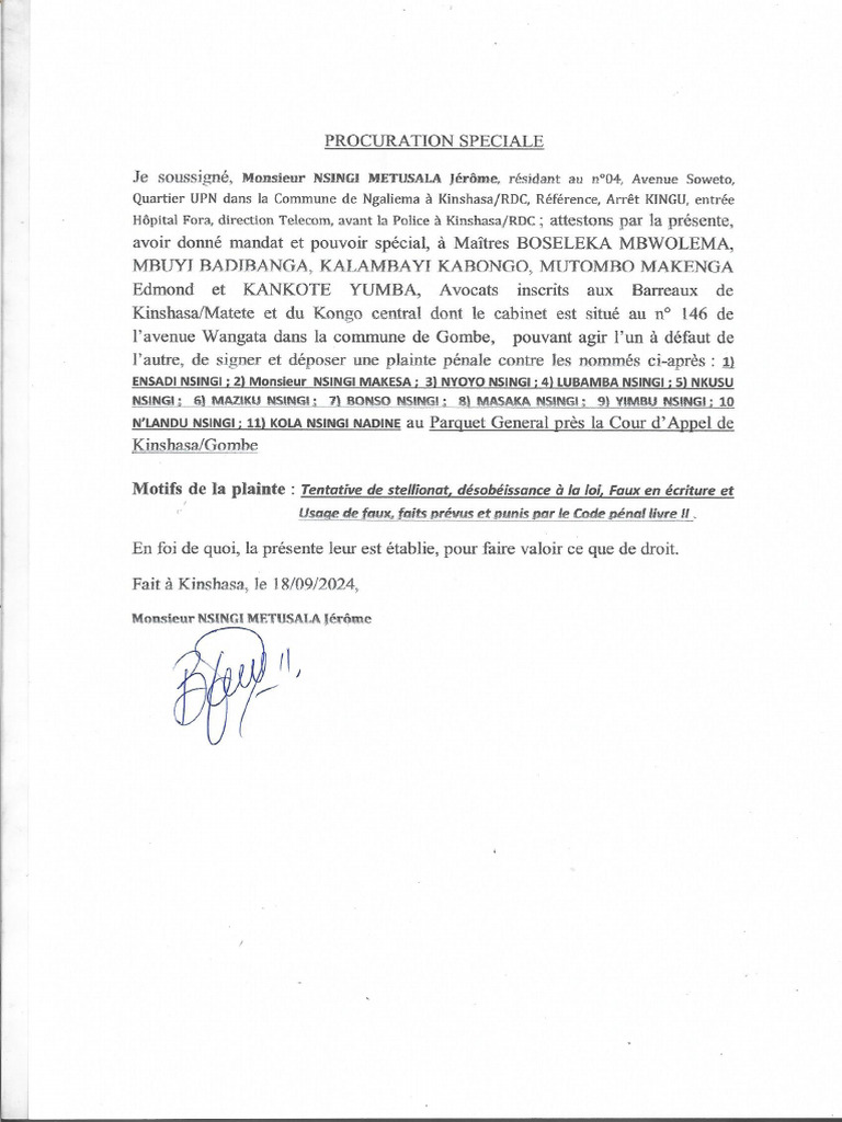 Procuration Speciale | PDF