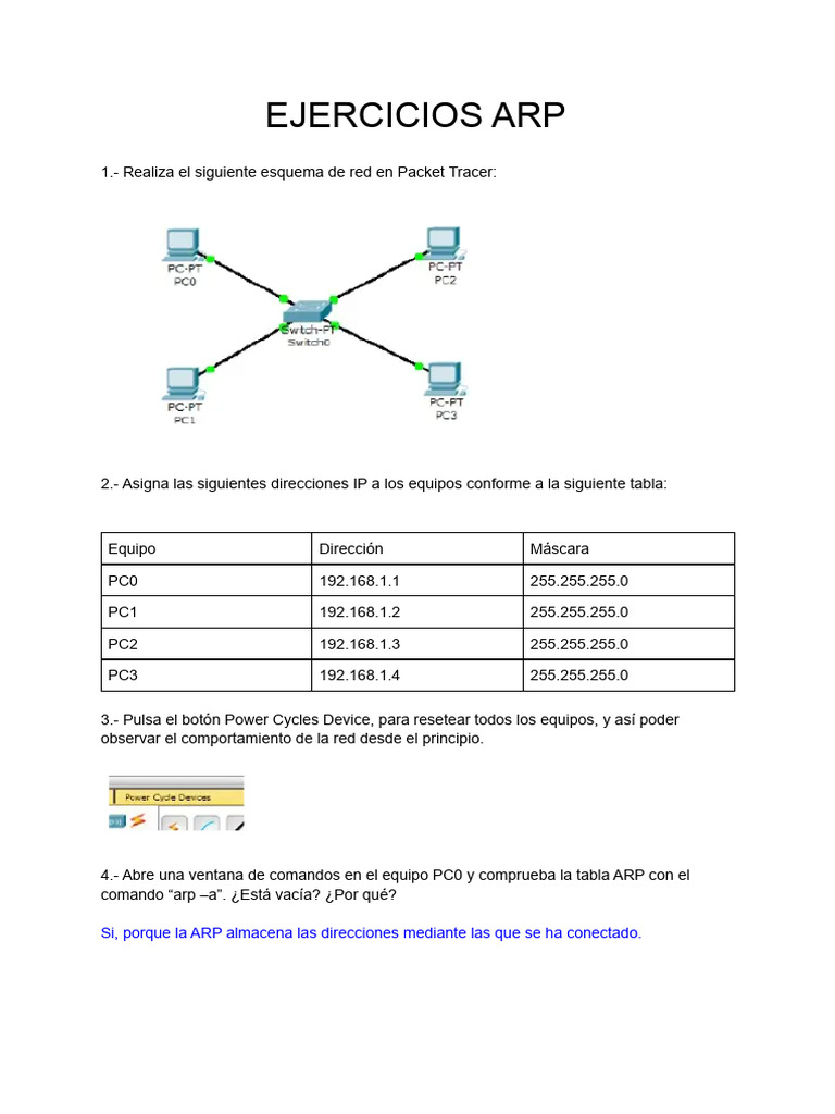 Ejercicios ARP | PDF