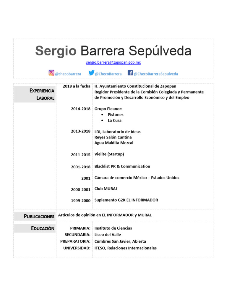 Curriculum_Sergio_Barrera (1) | PDF