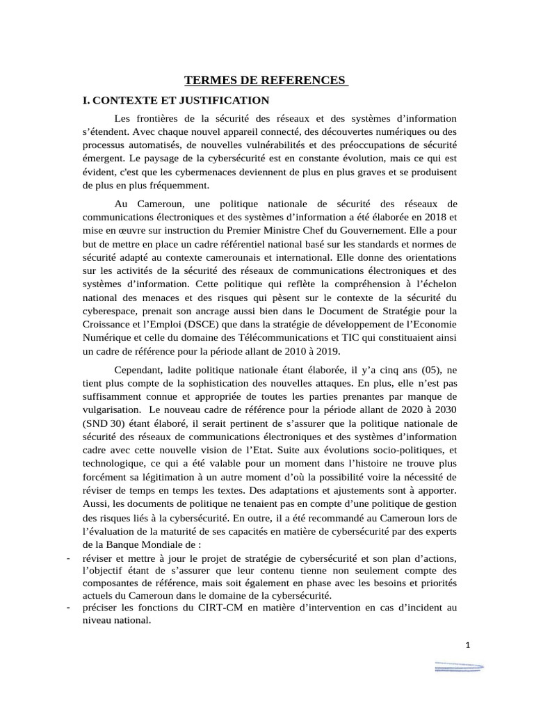 TDR Paraphé Et Signé | PDF