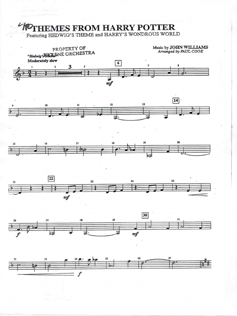 Harry Potter - Violino 1 e 2 Orquestra | PDF