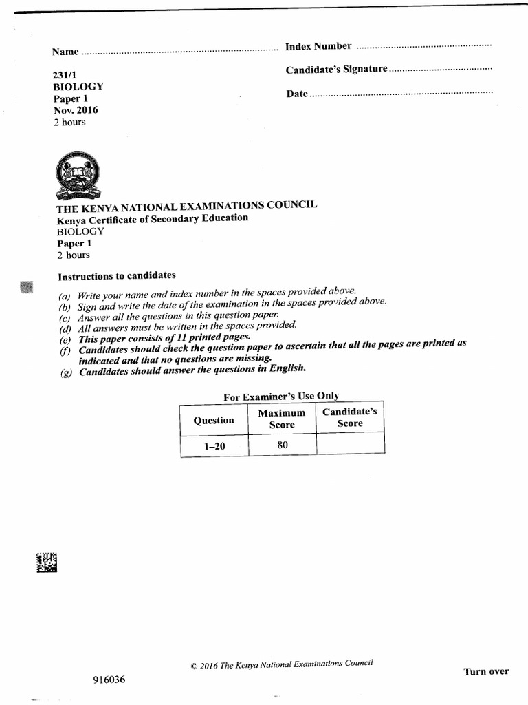 2016-Bio pp1 Atika School - 002-978 | PDF
