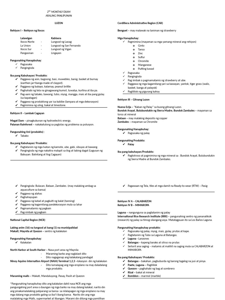 2nd Monthly Reviewer | PDF