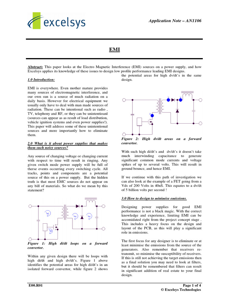 ApplicationNoteAN1106 EMI | PDF