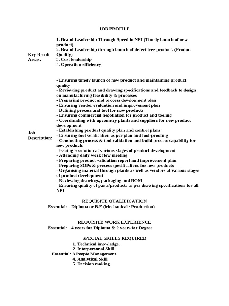 NPI TechnoCommercial | PDF