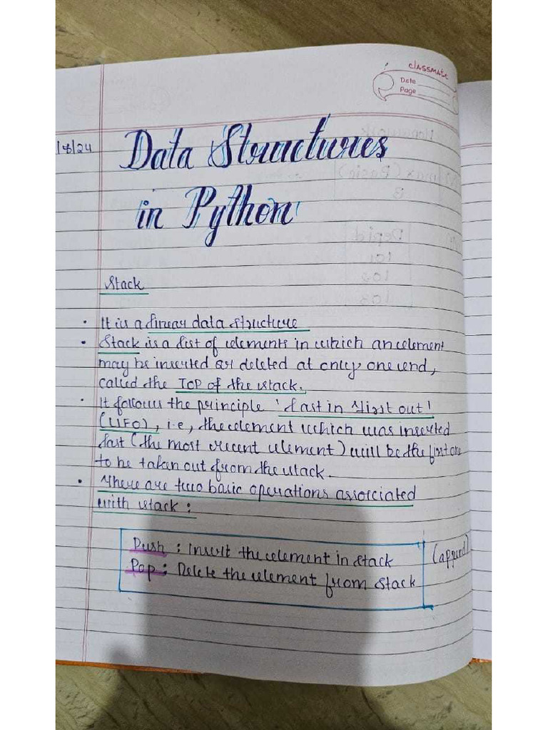 DATA STRUCTURES Class 12 Computer | PDF