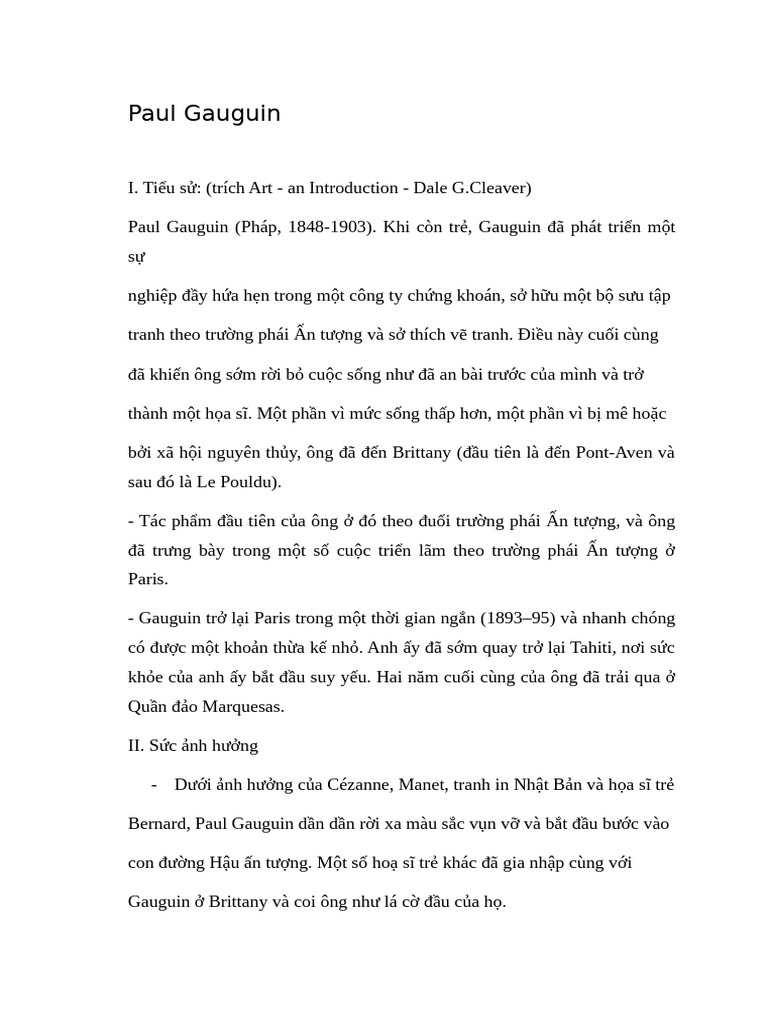 Paul Gauguin | PDF