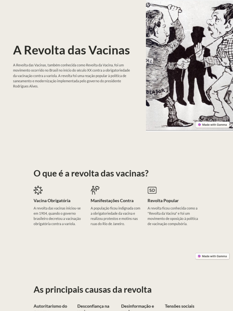 A Revolta Das Vacinas | PDF | Vacinas | Ciências e Matemática