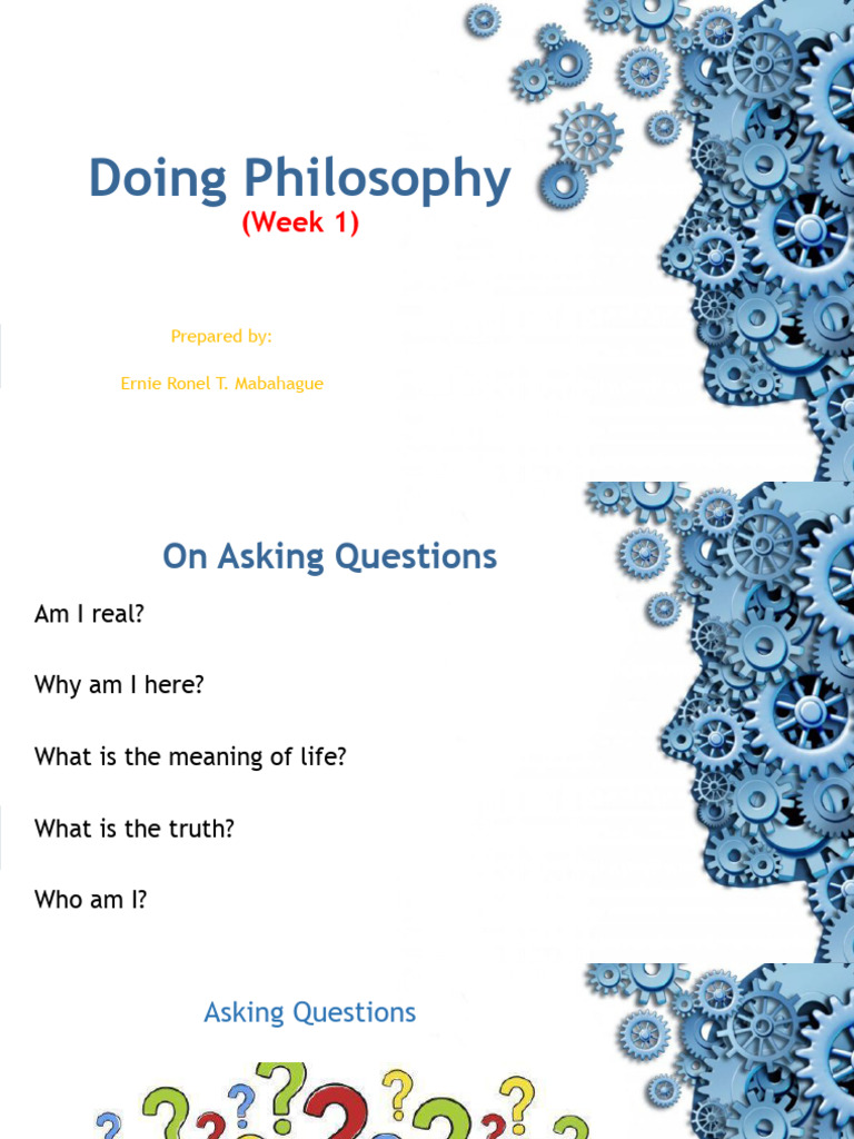 Doing Philosophy Week 1 | PDF | Question | Social Science