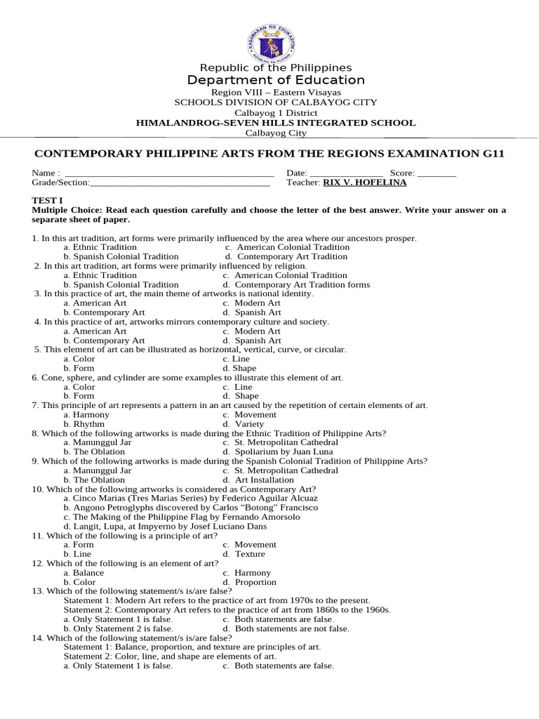 Cpar Examination | PDF