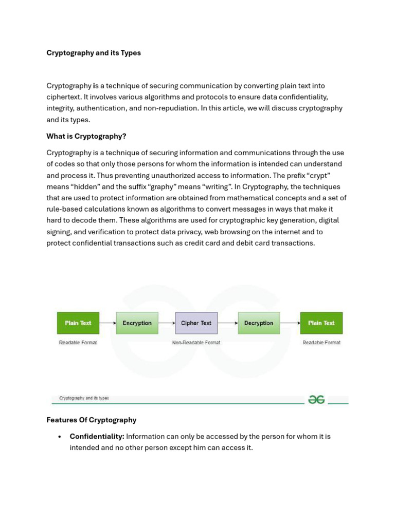 Cryptography and Its Types | PDF
