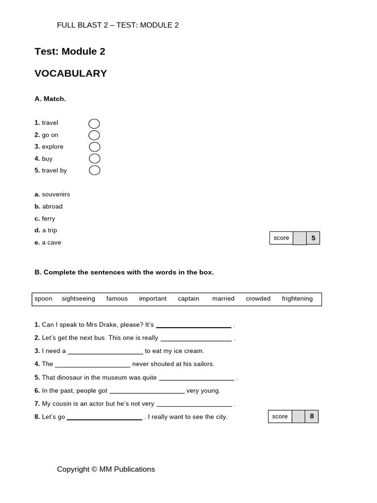 Full Blast 2_Tests_Mod 2 | PDF