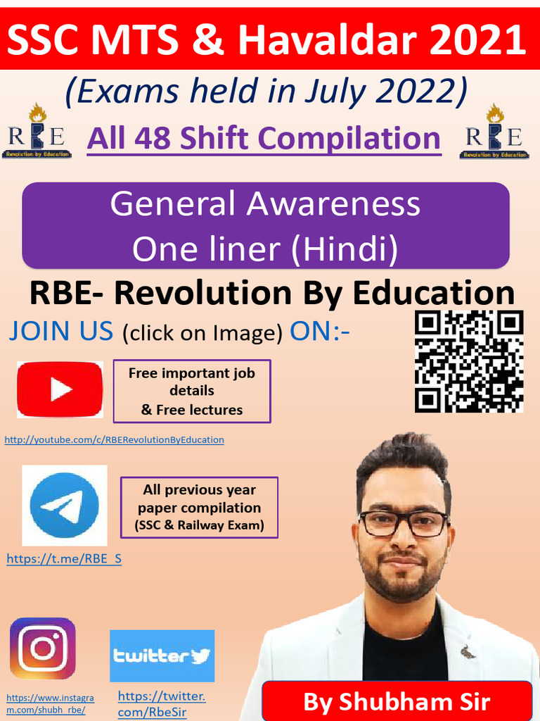 SSC - MTS - 2021 G.K | PDF