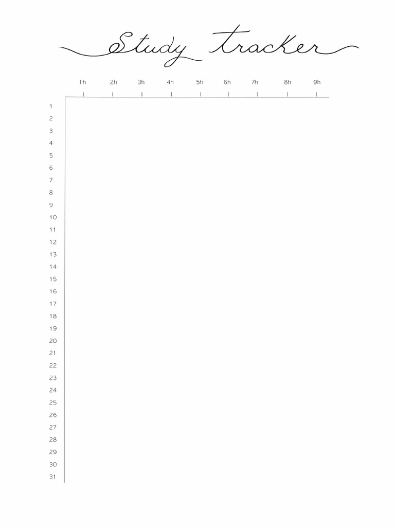Study Tracker 1 | PDF