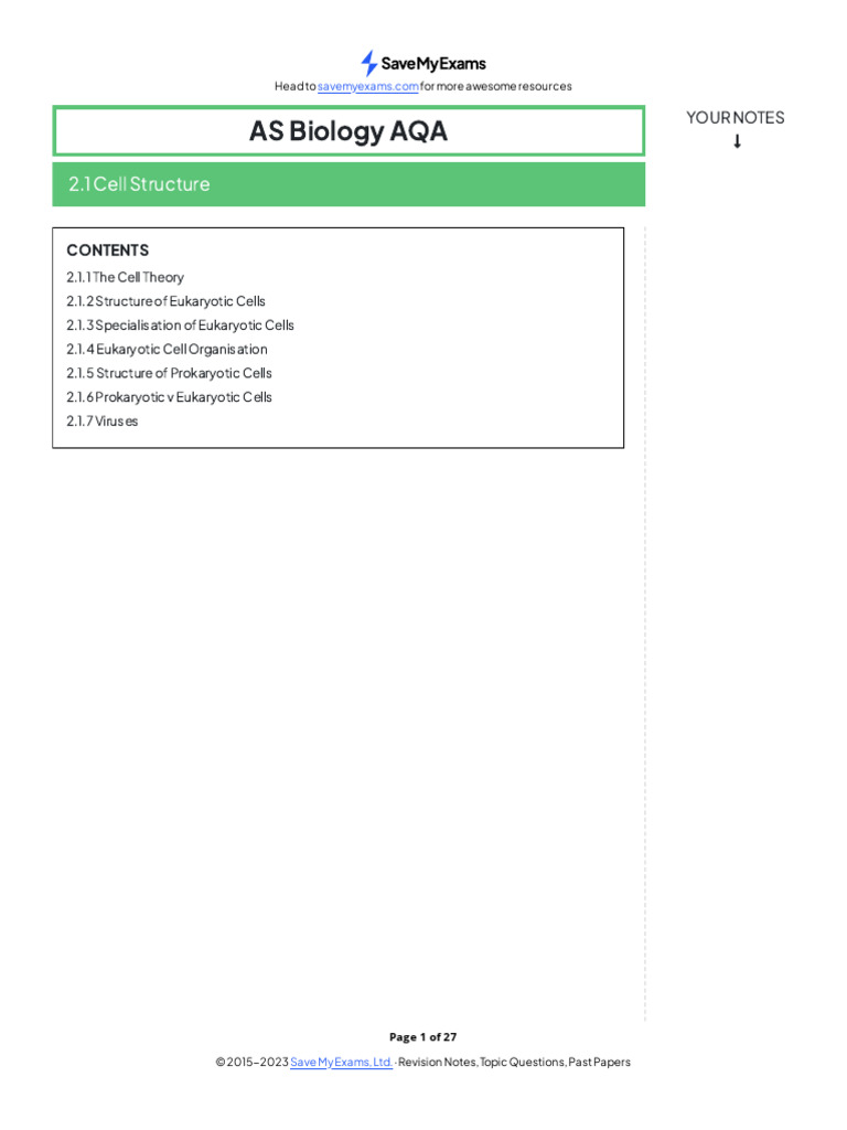 Cell Structure | PDF
