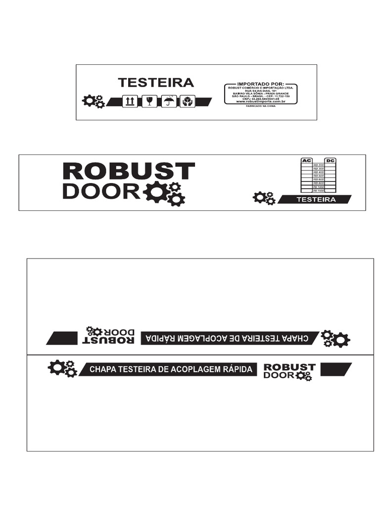 CX Testeira Universal Robust Door | PDF