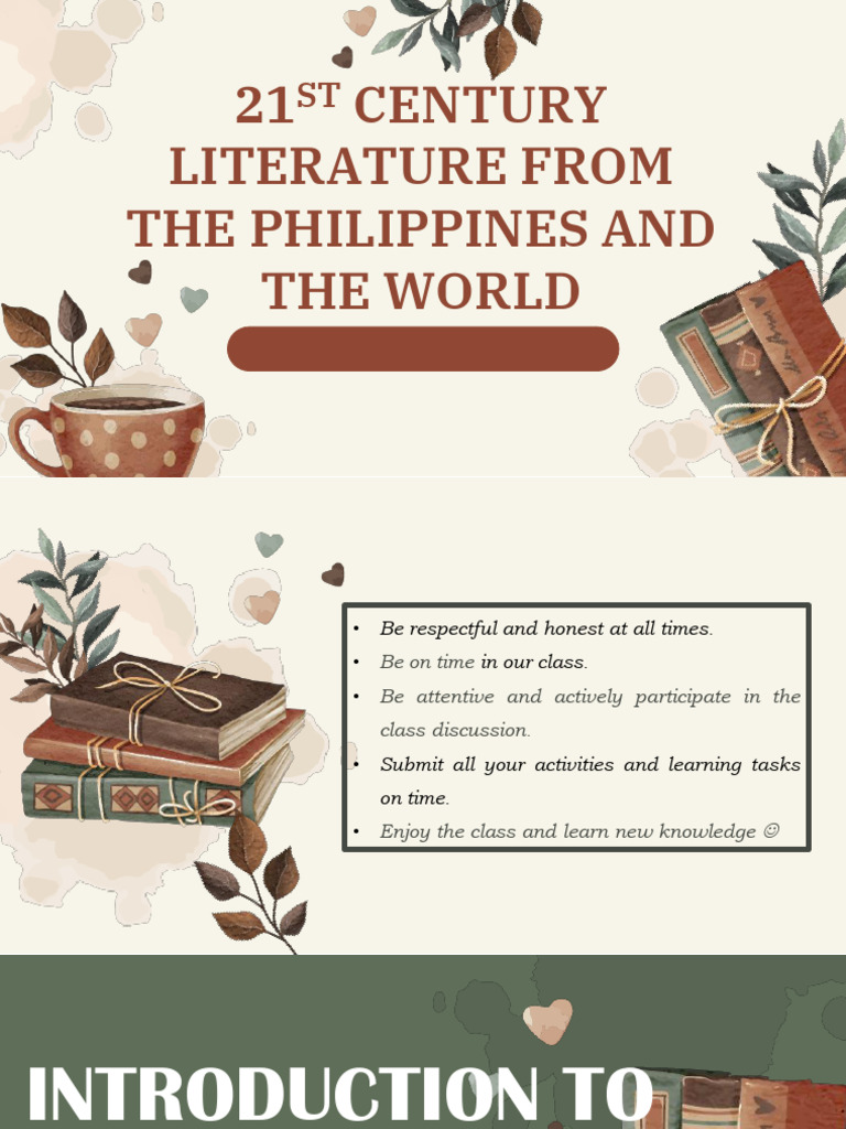 Introduction To The 21ST CENTURY LITERATURE | PDF