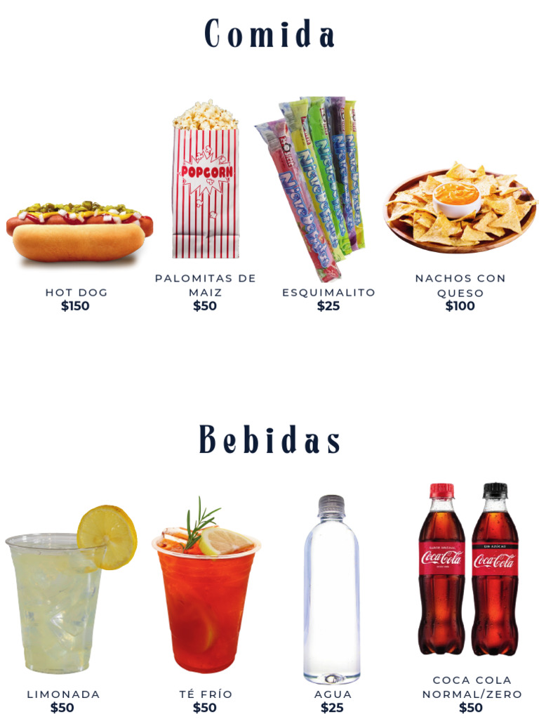 Menu Cafeteria Pica Pica | PDF
