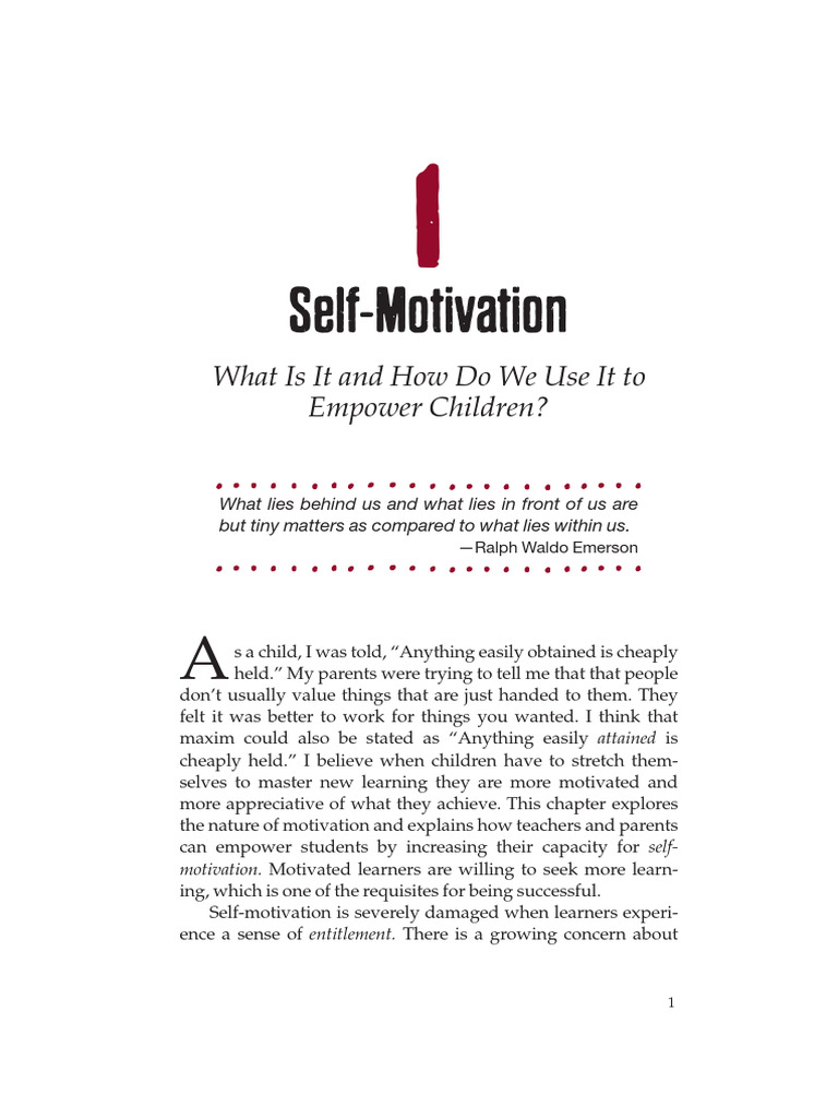 5 Self Motivation | PDF