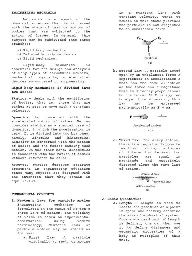 1.-ENGINEERING-MECHANICS-FUNDAMENTAL-CONCEPTS | PDF