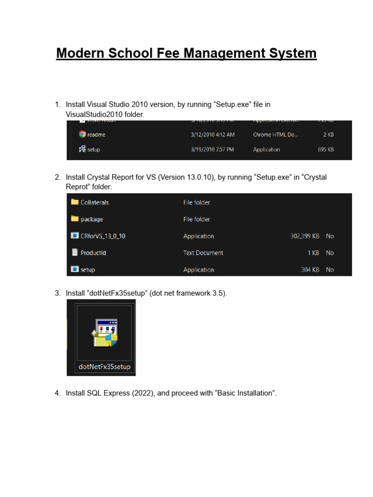 Offline Fee Software Guide | PDF
