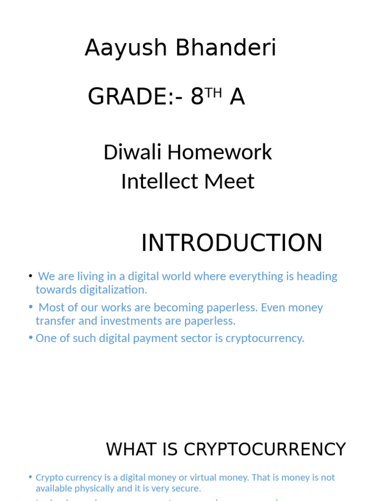 Aayush Bhanderi GRADE:-8 A: Diwali Homework Intellect Meet | PDF
