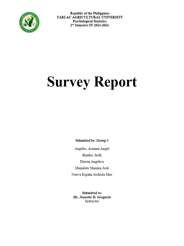 GROUP-3_Survey Report | PDF