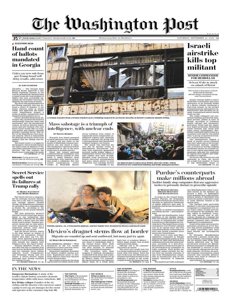 The Washington Post - September 21, 2024 | PDF