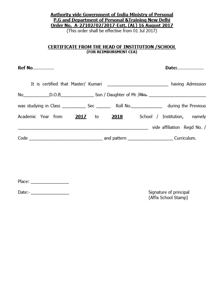 Cea Certificate Format | PDF | Career & Growth