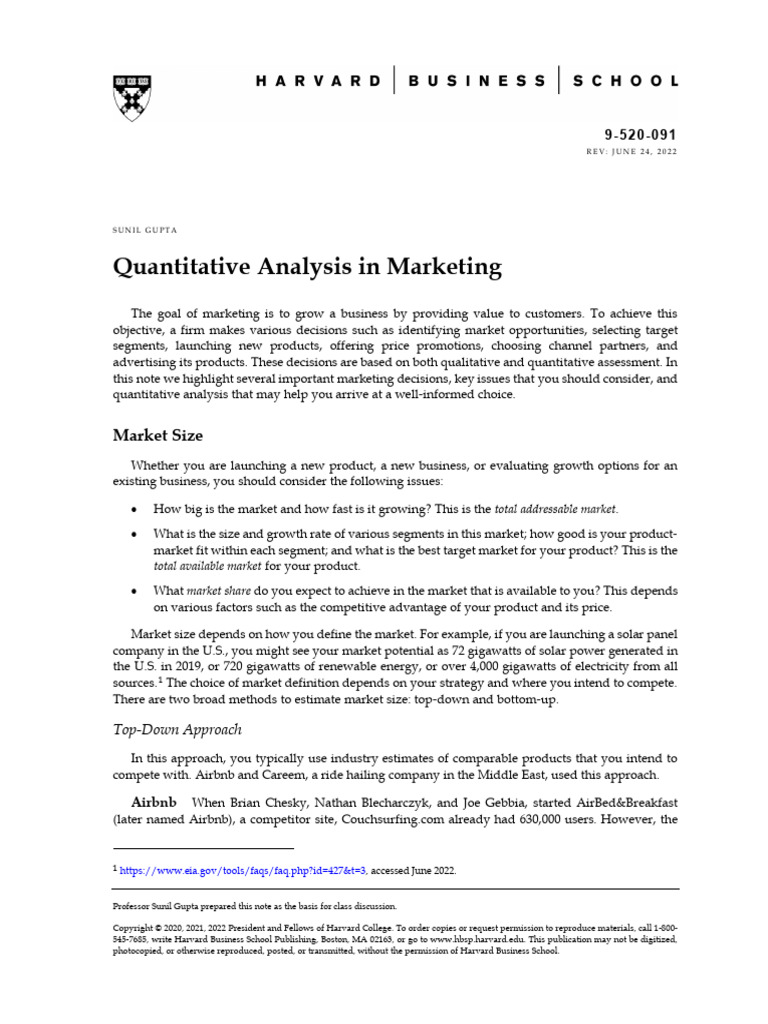 Quantitative Analysis | PDF
