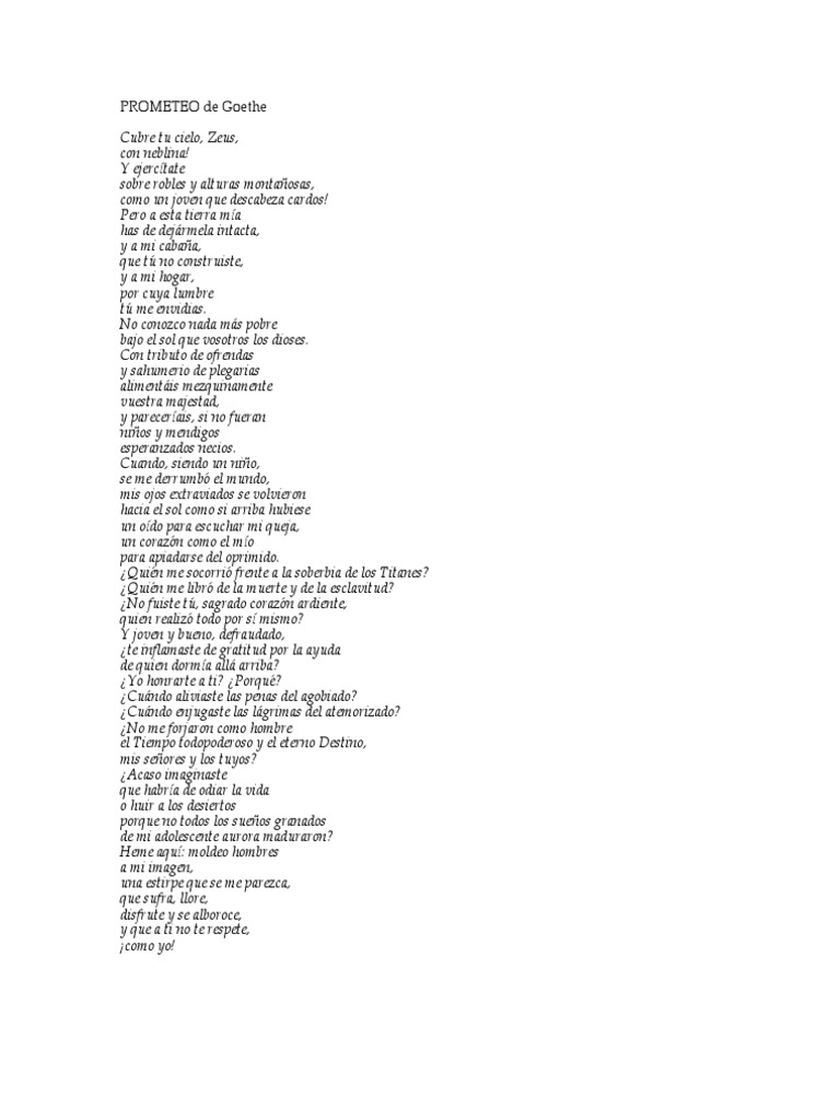 Goethe Prometeo | PDF