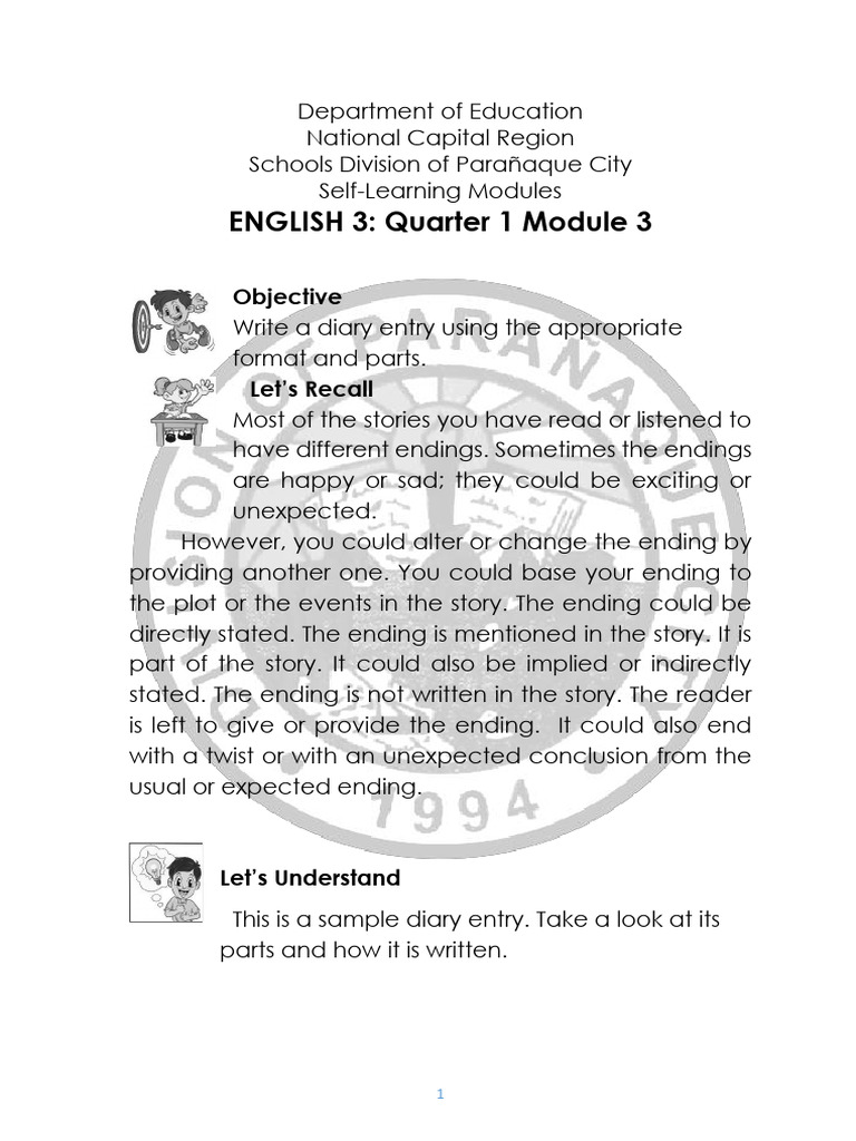English 3 Quarter 1 Module 3 2 | PDF