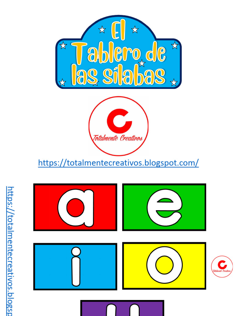 El-Tablero-De-Las-Silabas-Material-Recortable-Totalmente Creativos | PDF