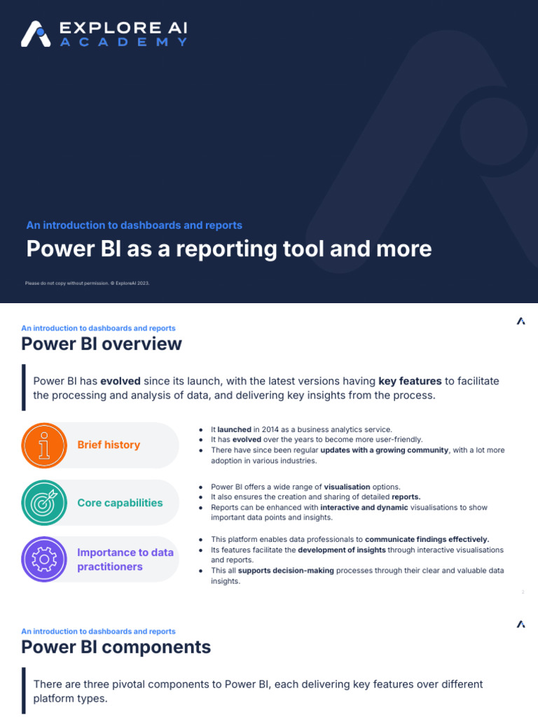 Power BI As A Reporting Tool and More (Slides) | PDF