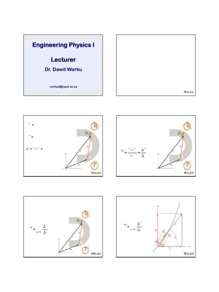 Lecture 4 Two Dimension Kinematics | PDF | Acceleration | Kinematics