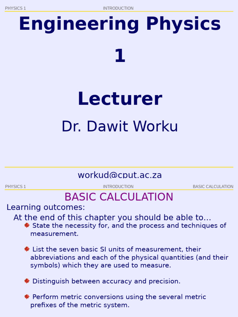 Lecture 1 - Measurement and Calculations | PDF | Significant Figures ...