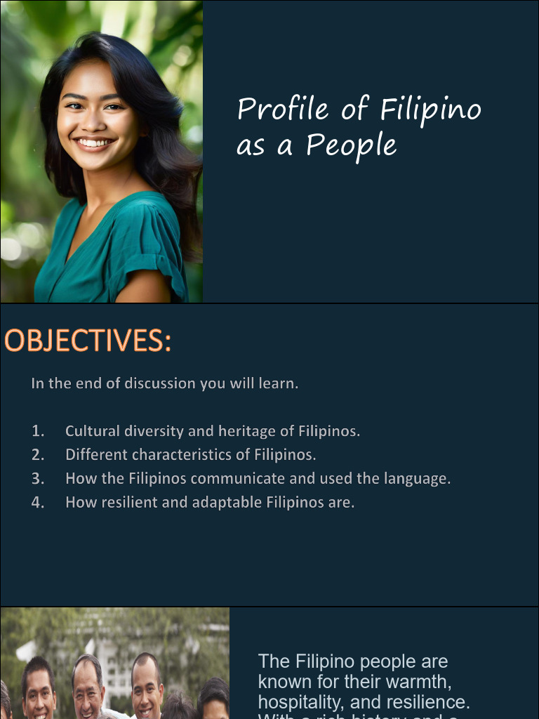Profile of Filipino Culture and Values | PDF | Philippines | Nonverbal ...