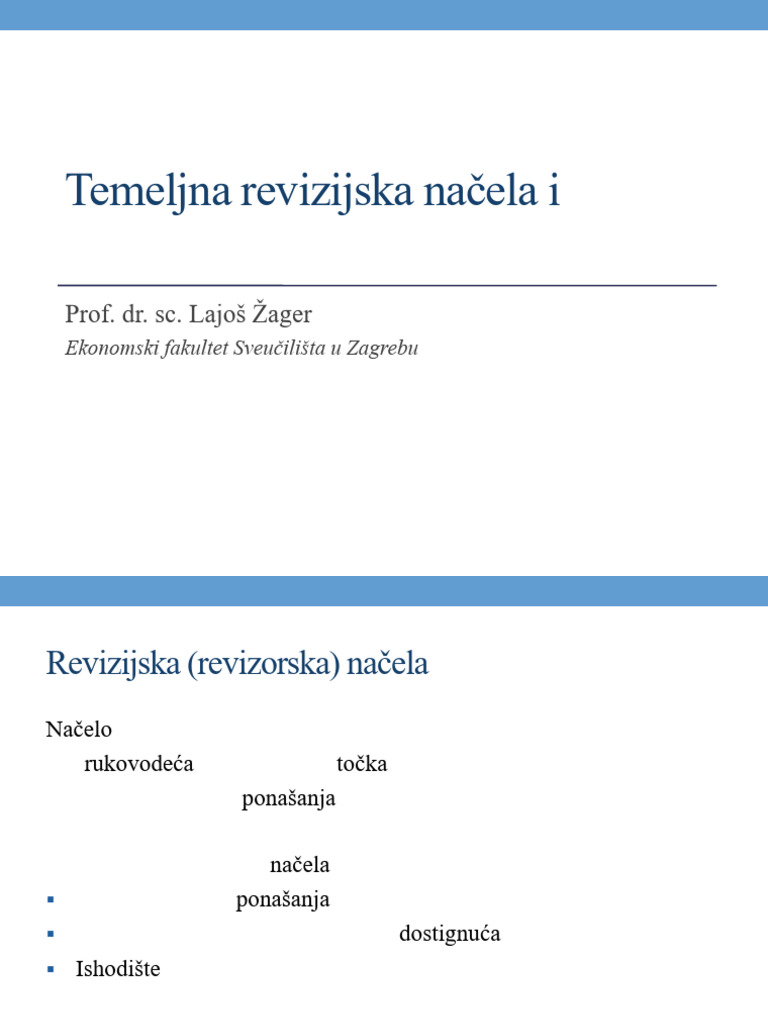 03 Temeljna revizijska nacela i standardi-POWER POINT | PDF