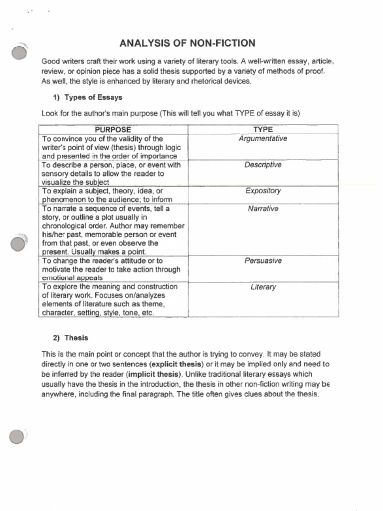 Analysis of Nonfiction Package | PDF